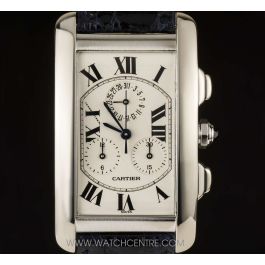 Cartier 18k W/G Tank Americaine Chronoflex B&P W2603356 | Watch Centre